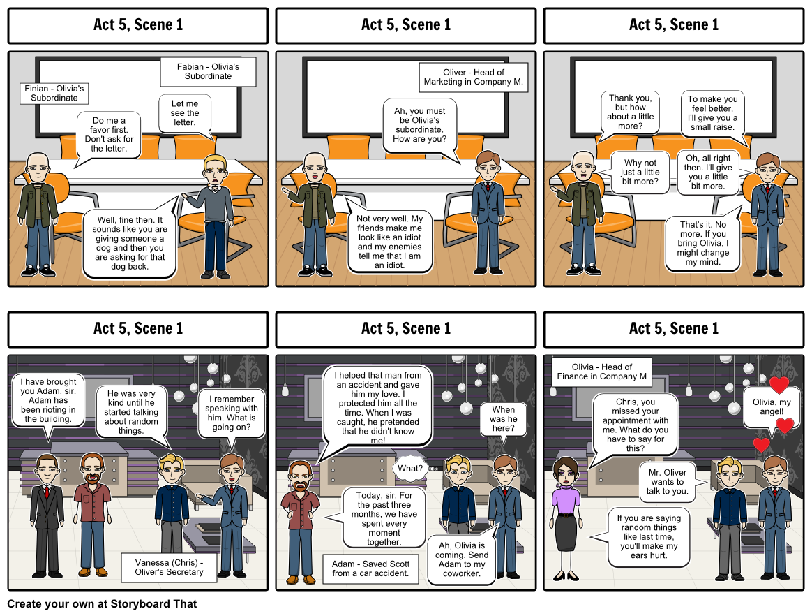 Twelfth Night Storyboard by vickishen