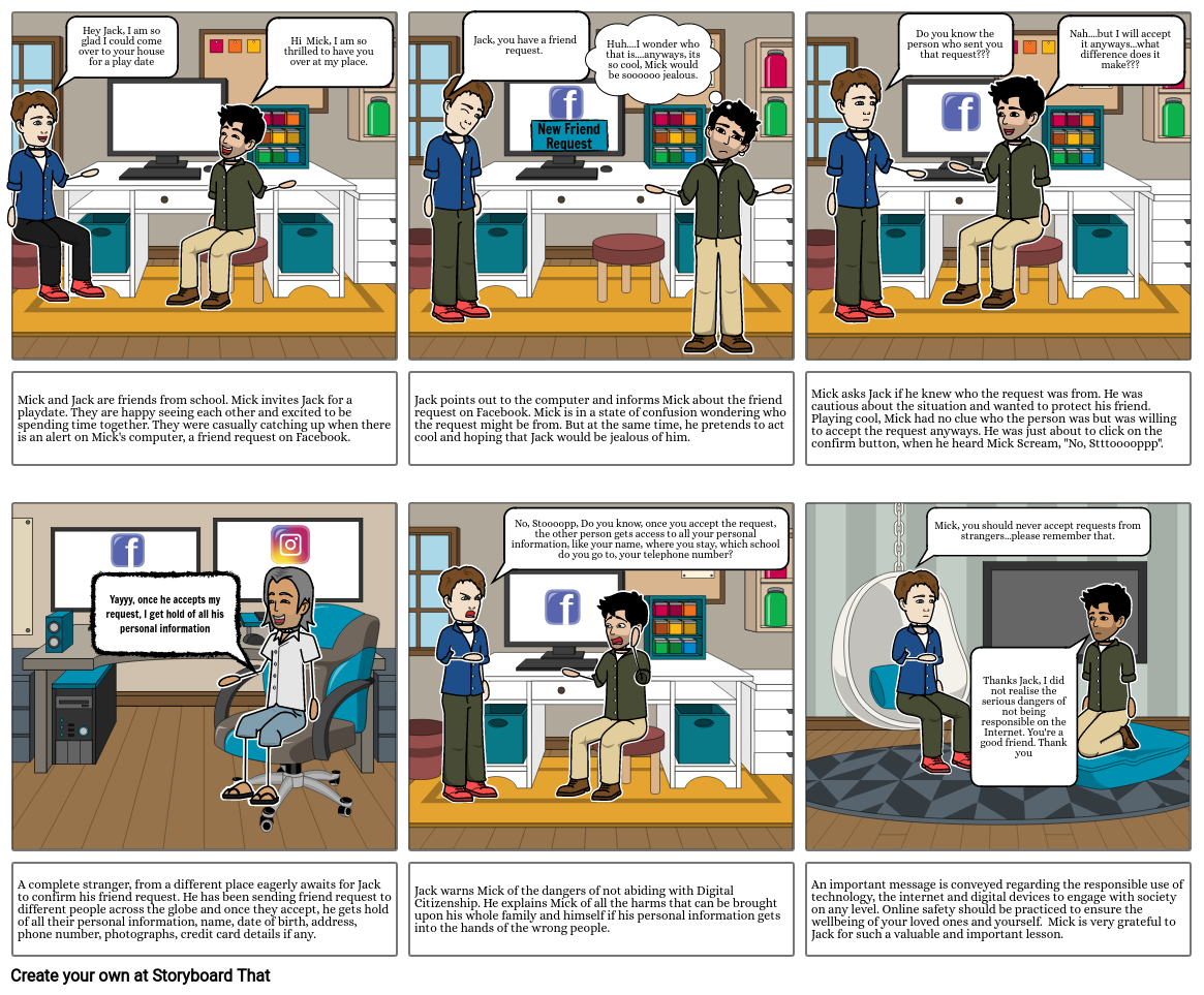 Digital citizenship Storyboard by vinitamadhur