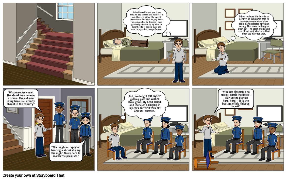 The Tell-Tale Heart Comic Strip Activity - Nguyen, Vivienne