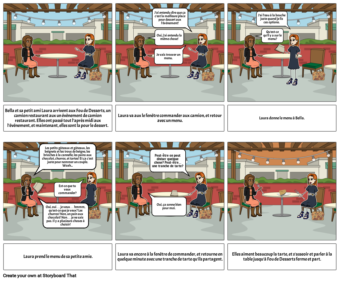 Au Camion Restaurant Storyboard by waveym8999