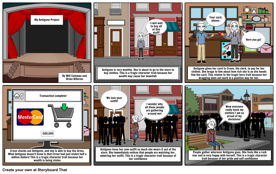 My Antigone Project Storyboard por wcoleman17412