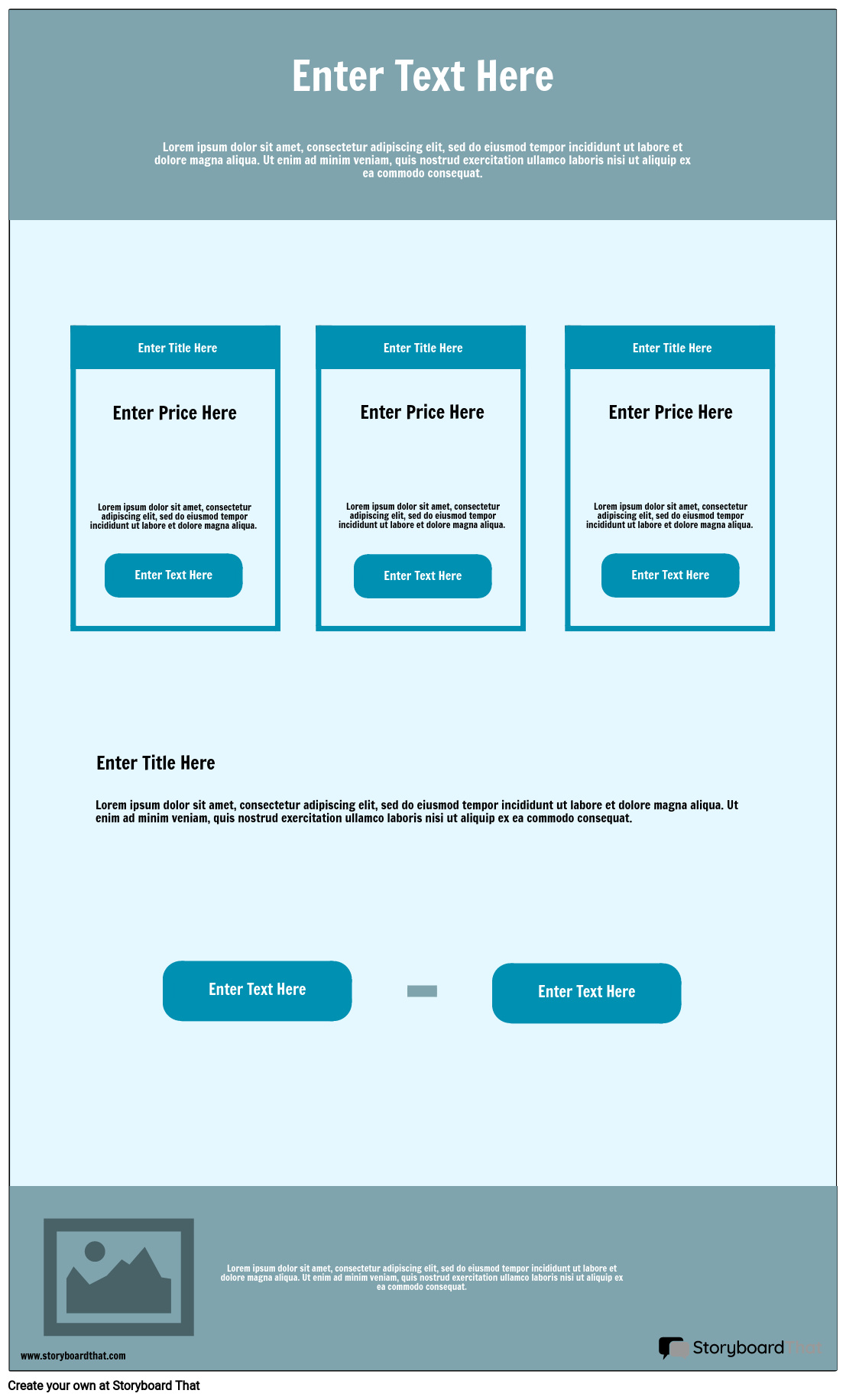 Pricing Page Wireframe 3 Storyboard Por Wireframe Template Maker