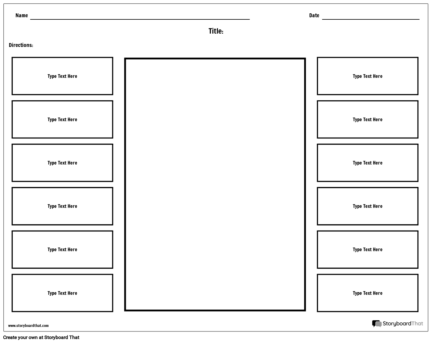 Editable Labeling Template Worksheet Storyboard