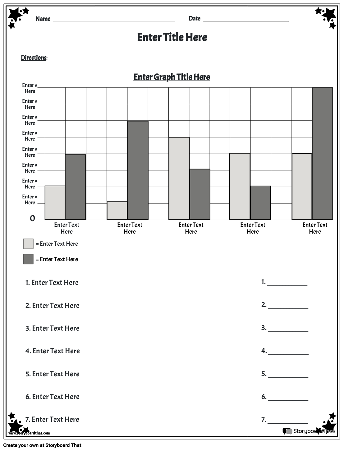 Bar Graph 2 Storyboard By Worksheet templates