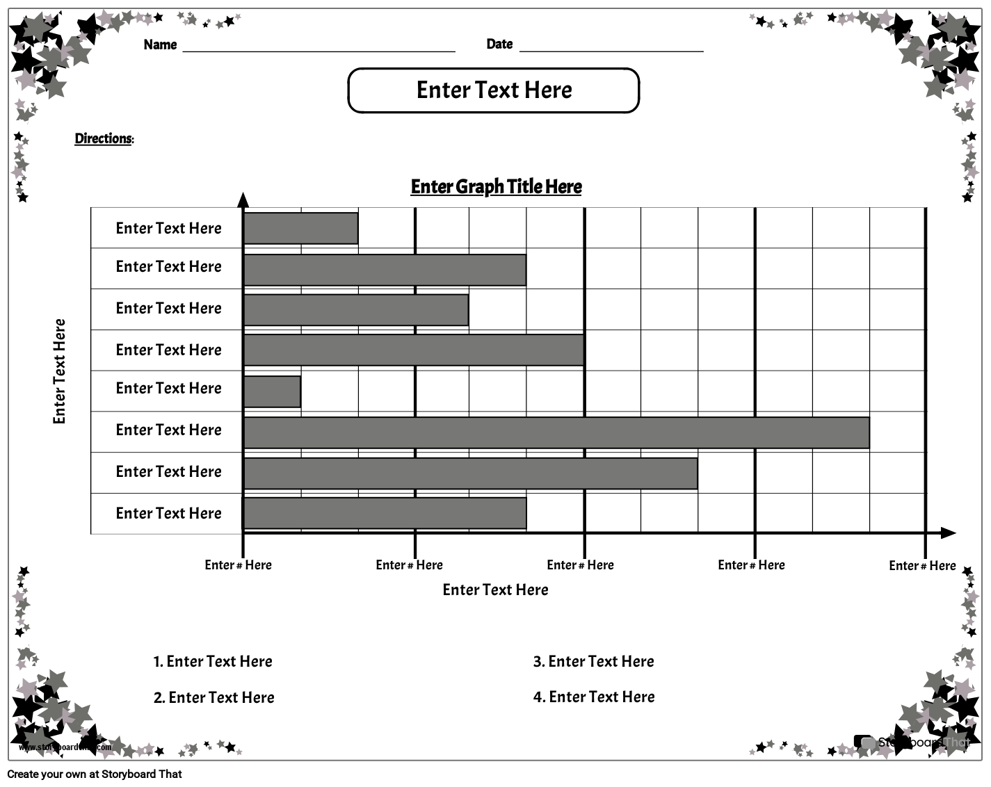 Bar Graph Landscape BW 1 Storyboard Szerint Worksheet templates