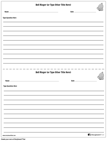 Create Bell Ringer Activities | Bell Ringer Template