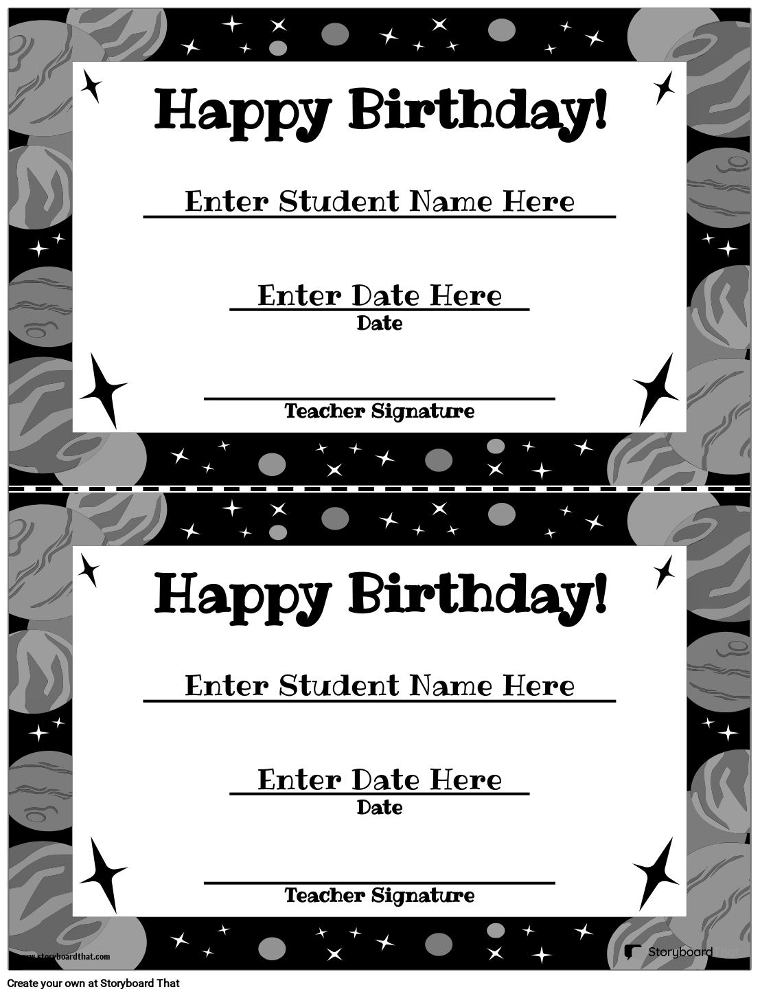 Birthday Certificates | Birthday Celebration Worksheets