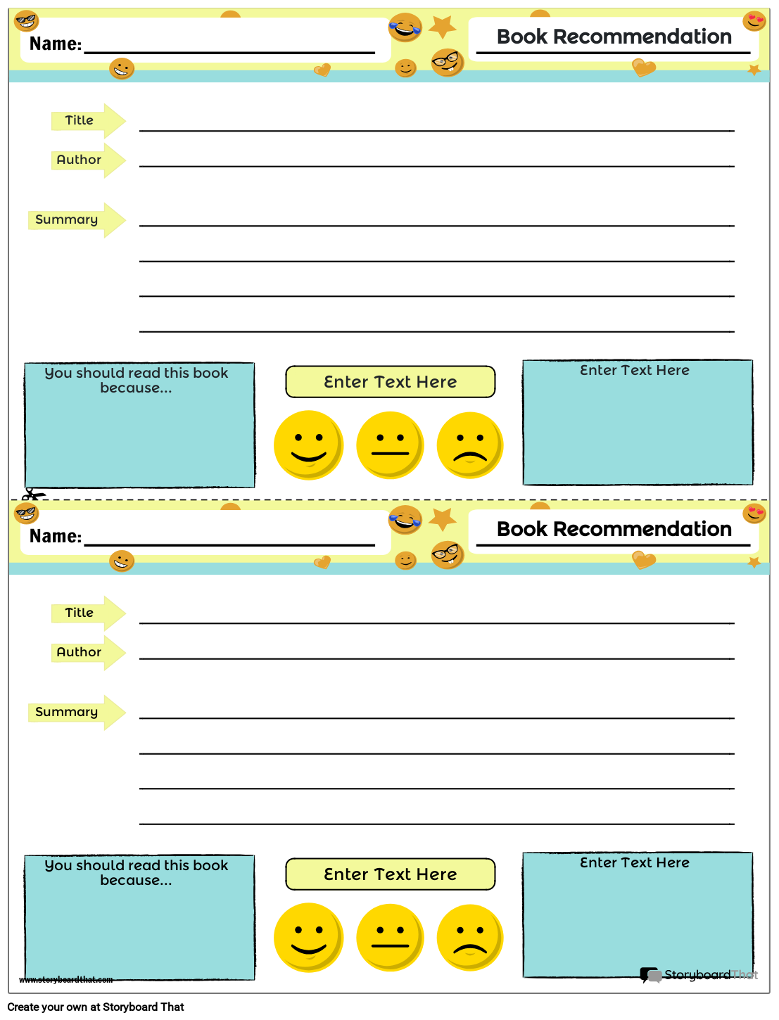 Book Recommendation 1 Storyboard Von Worksheet templates Book Recommendation 1 Storyboard Von Worksheet templates