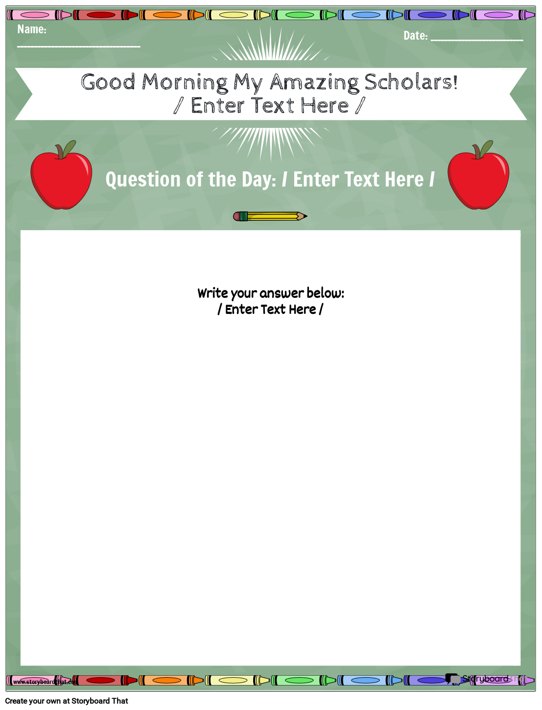 Morning Check Ins for Students | Morning Messages