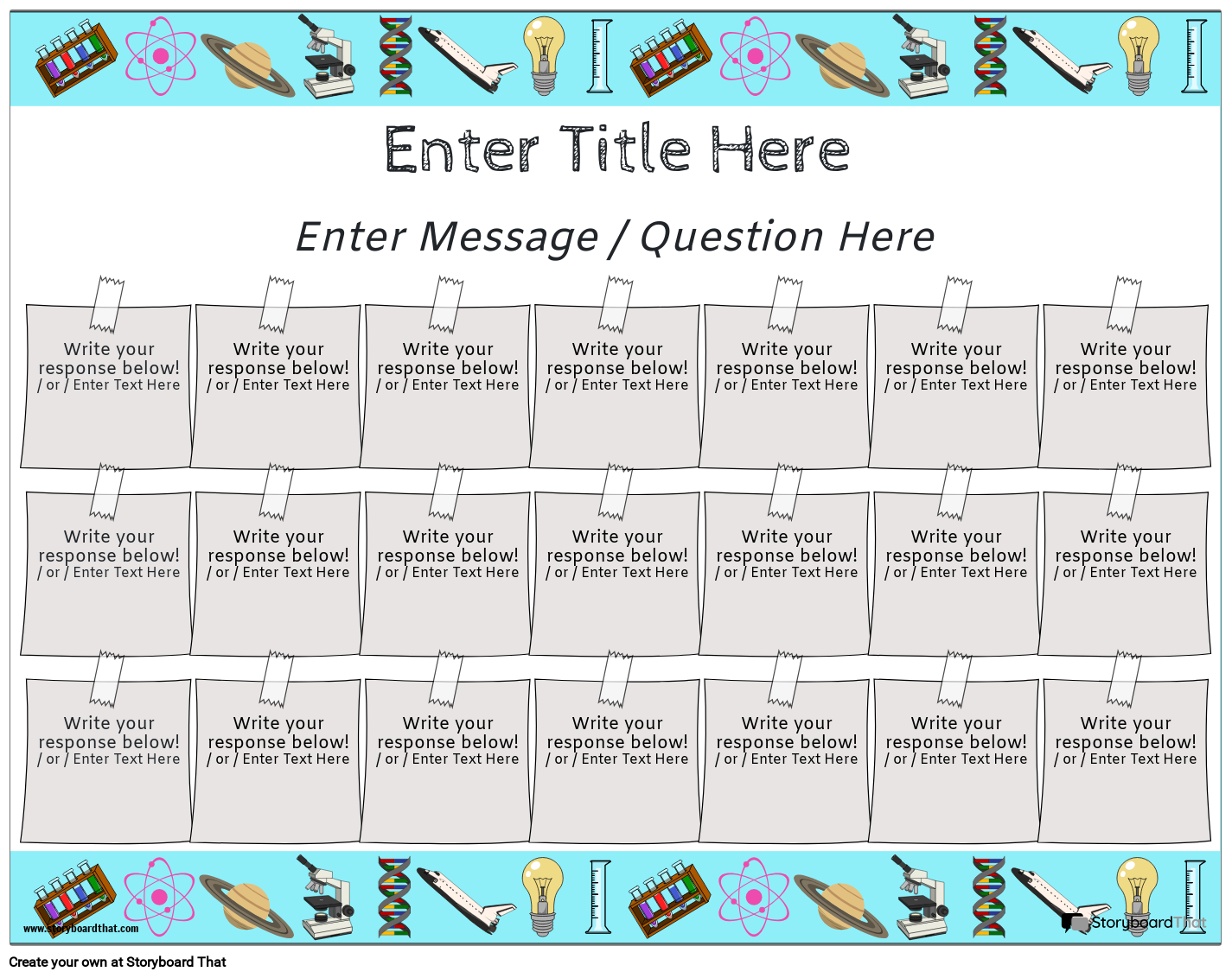 Morning Check-Ins Template with Multiple Post It Notes