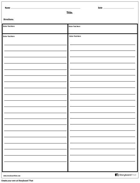 Cornell Notes Template | Create Cornell Notes Worksheets
