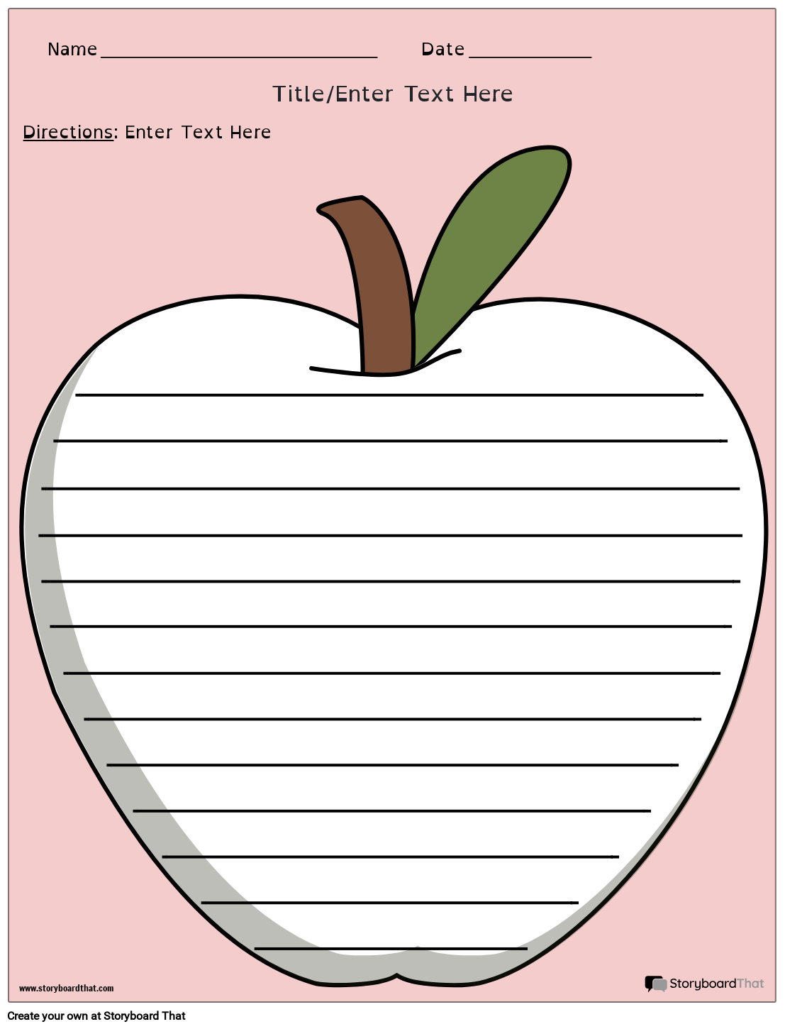 Pink Background Based Creative Writing Template Design