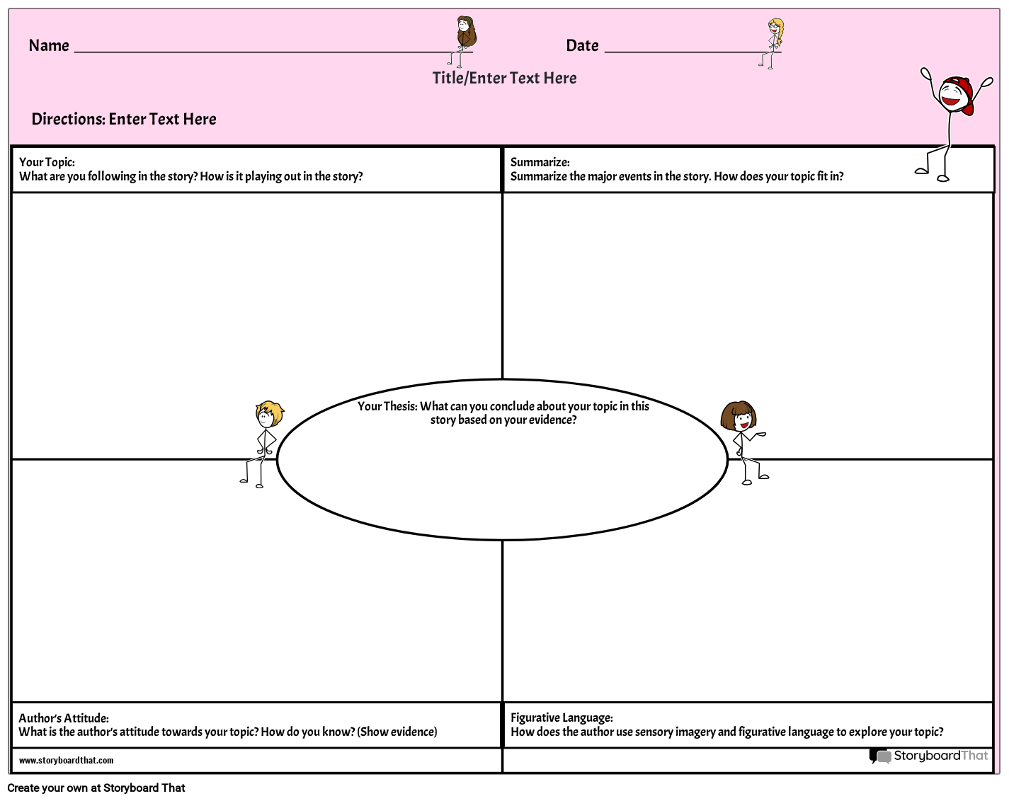 Stick Figures Based Critical Analysis Worksheet