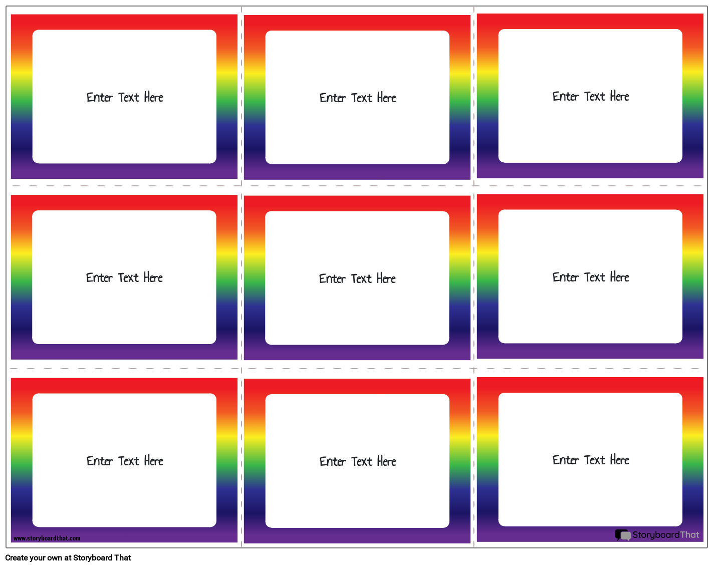 Discussion Card Worksheet with a Rainbow Background