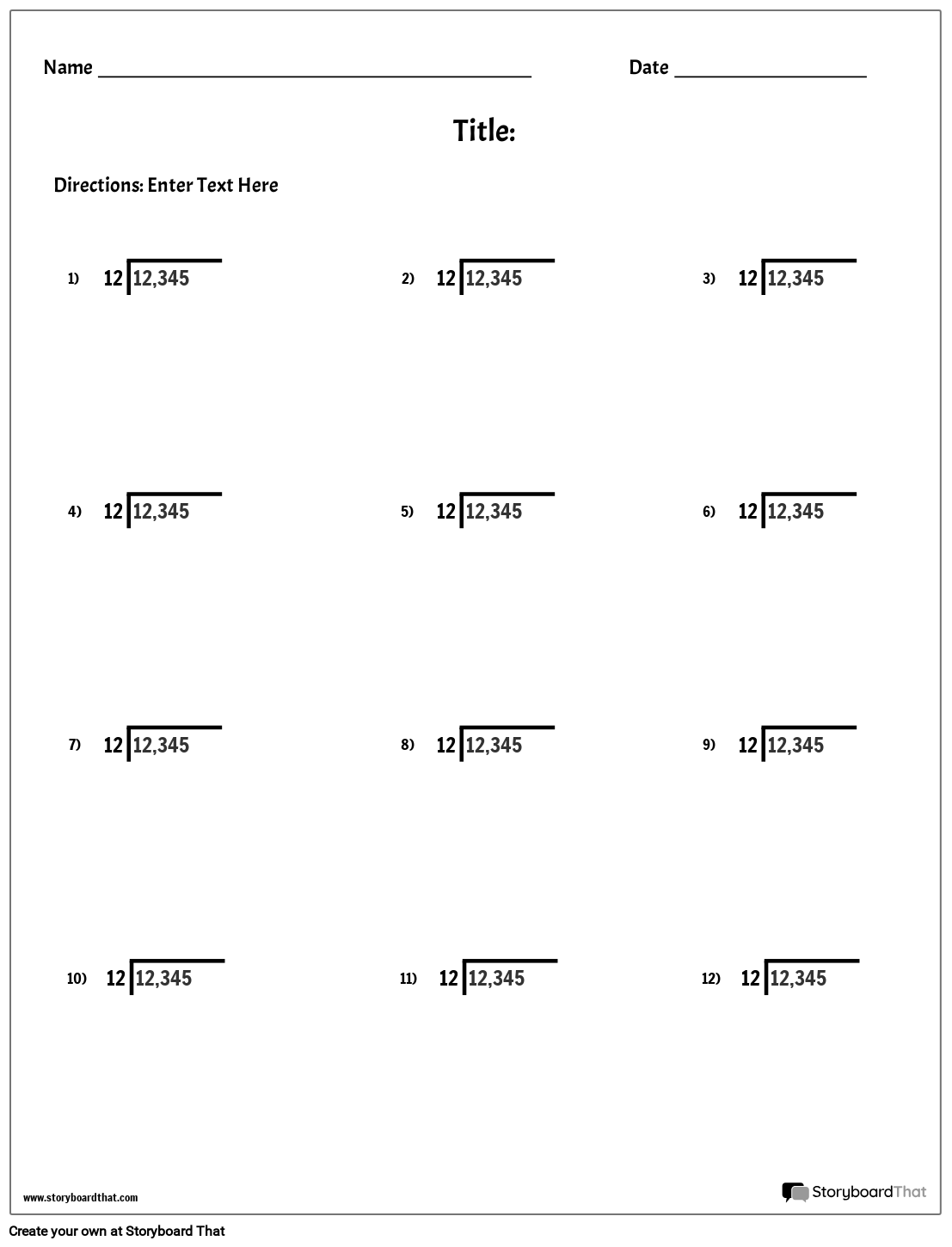 Grade 4 Division Facts Worksheets Dividing By 1 12 K5 Learning 