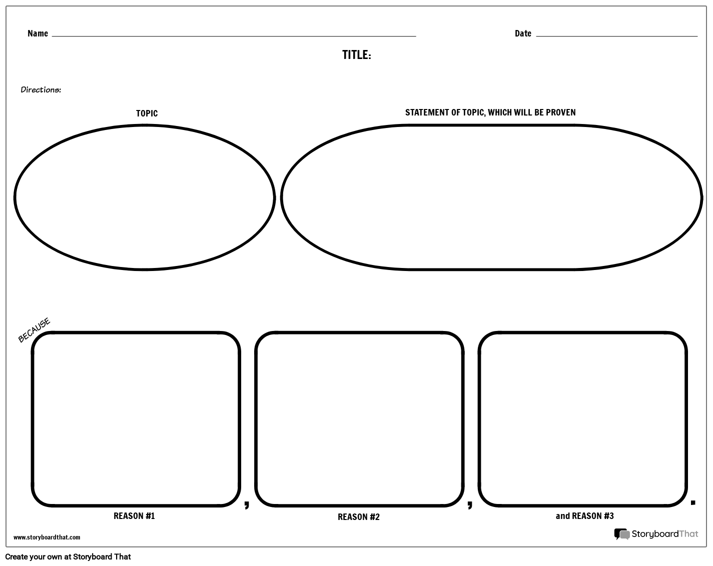 Thesis Statement Worksheets — Writing a Thesis Statement | StoryboardThat