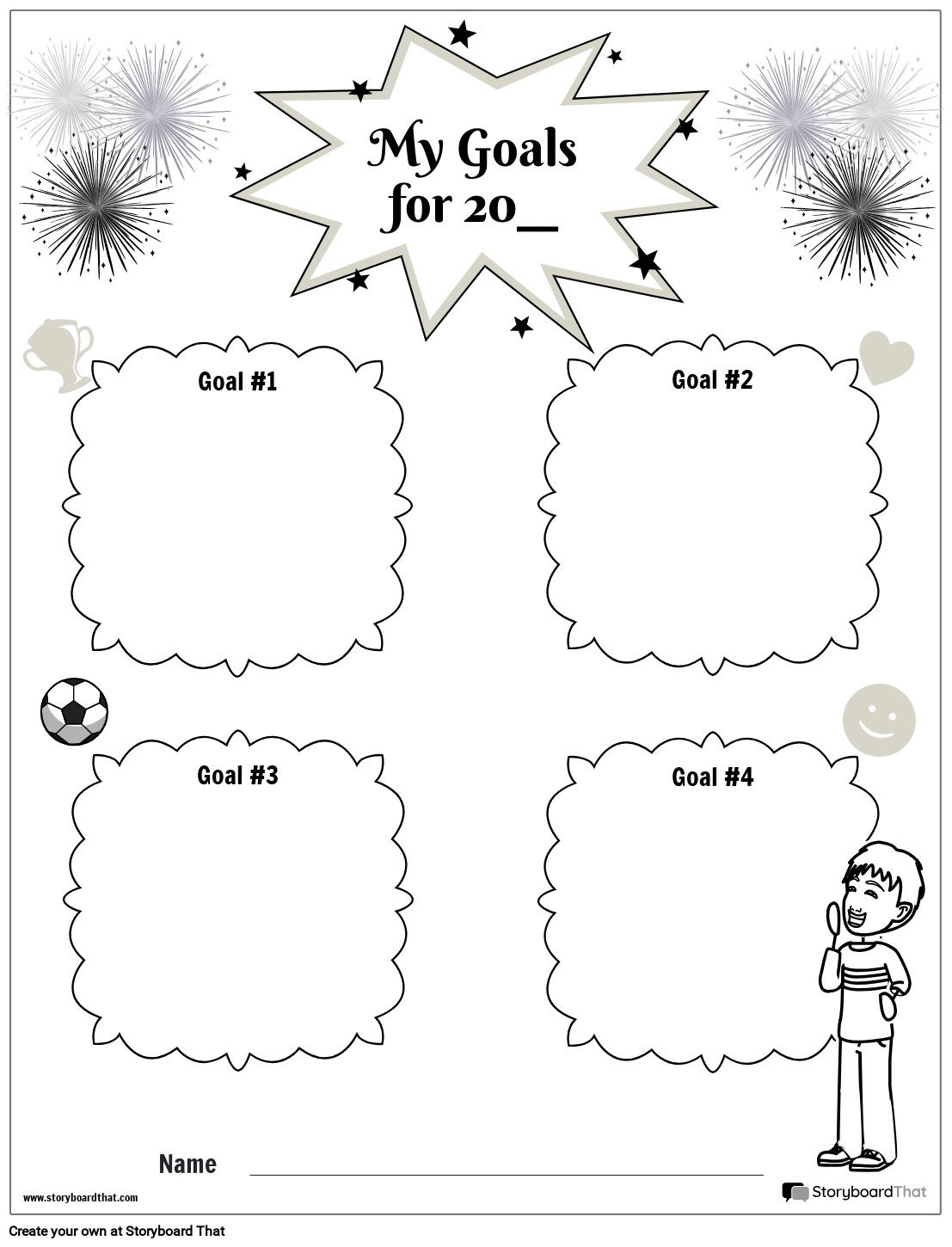 Goal Setting Worksheets Custom Made on Storyboard That