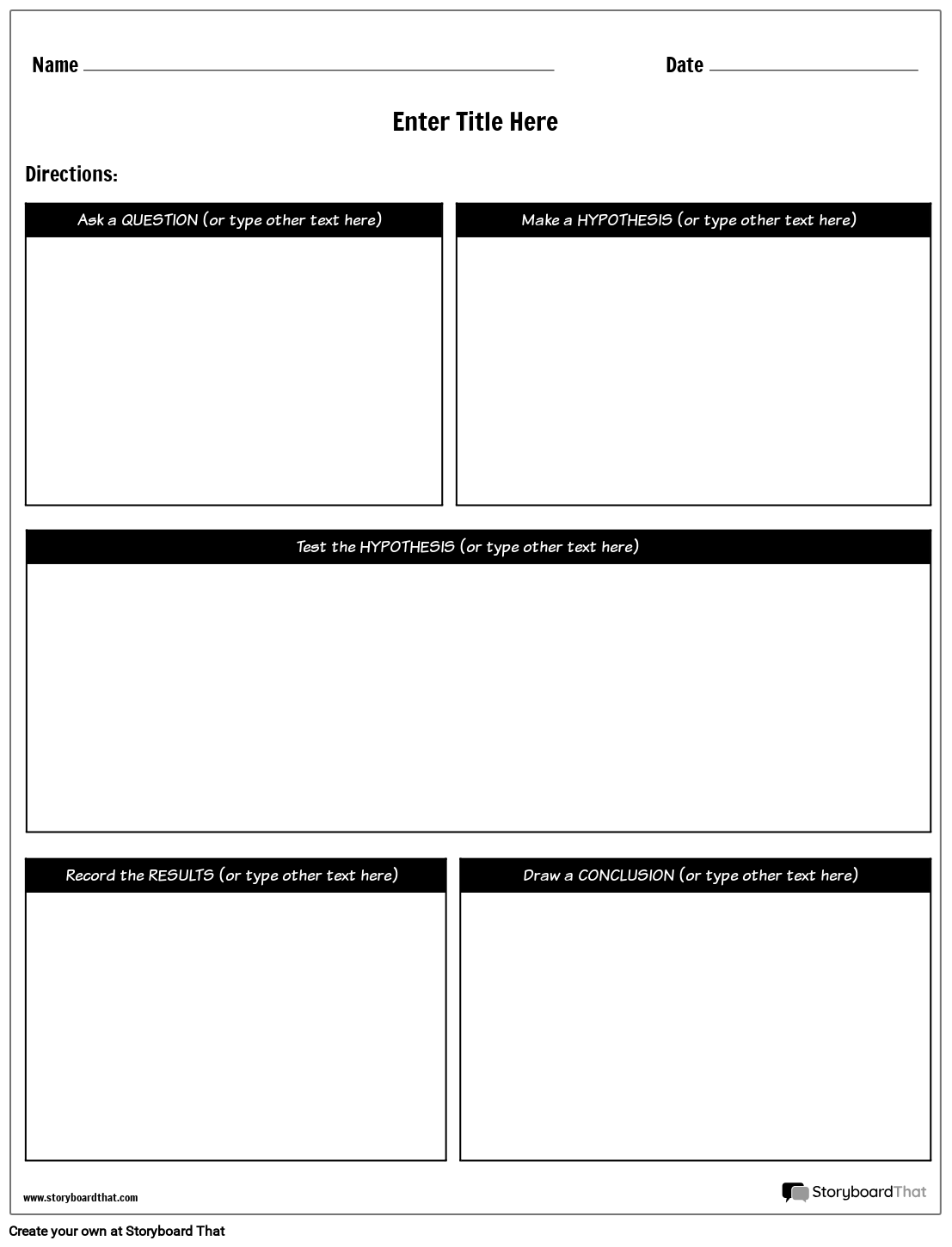 Hypothesis Worksheet 1 Storyboard Par Worksheet templates