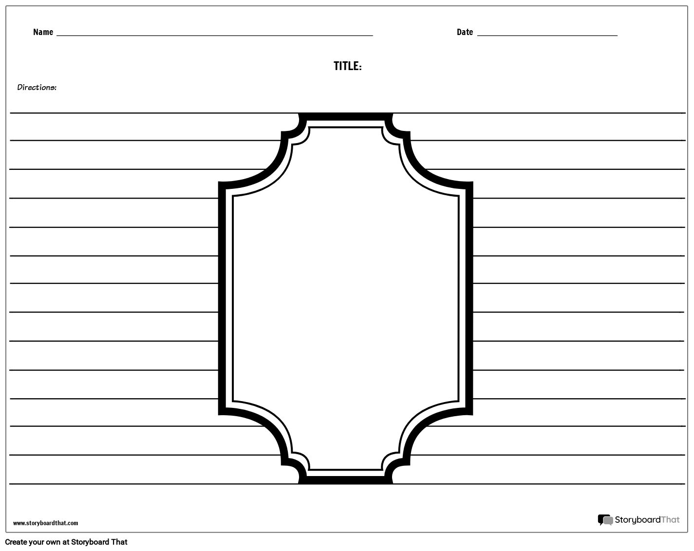 Editable Fancy-Framed Story Illustration Template