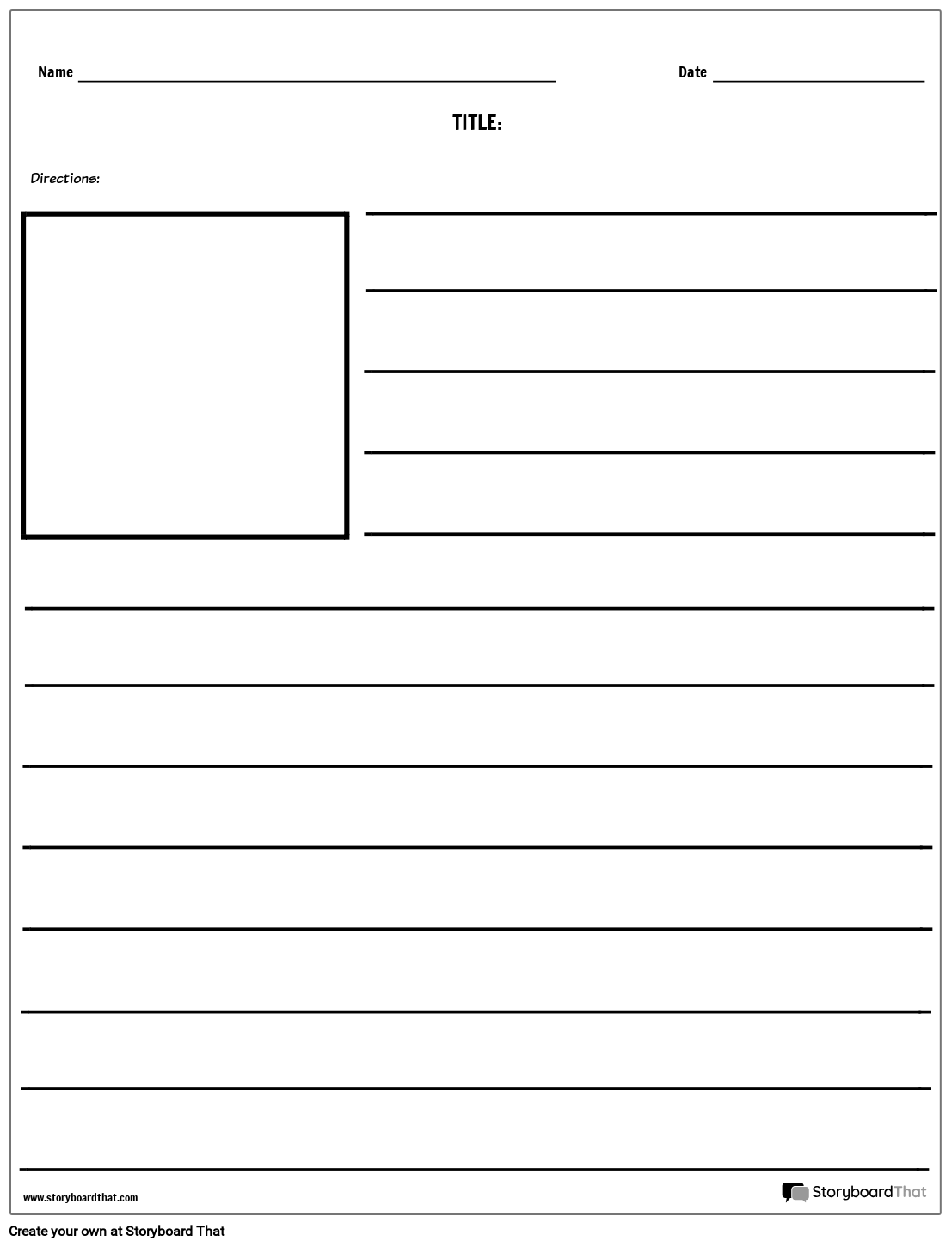 Editable Square Illustrated Story Activity Storyboard