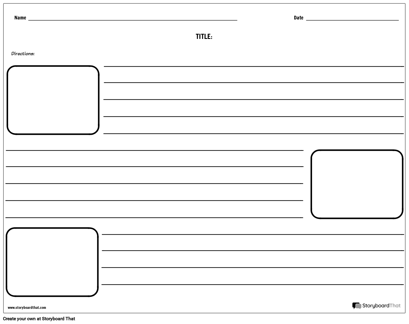 Create an Illustrated Story Worksheet | Create a Story Book in Class