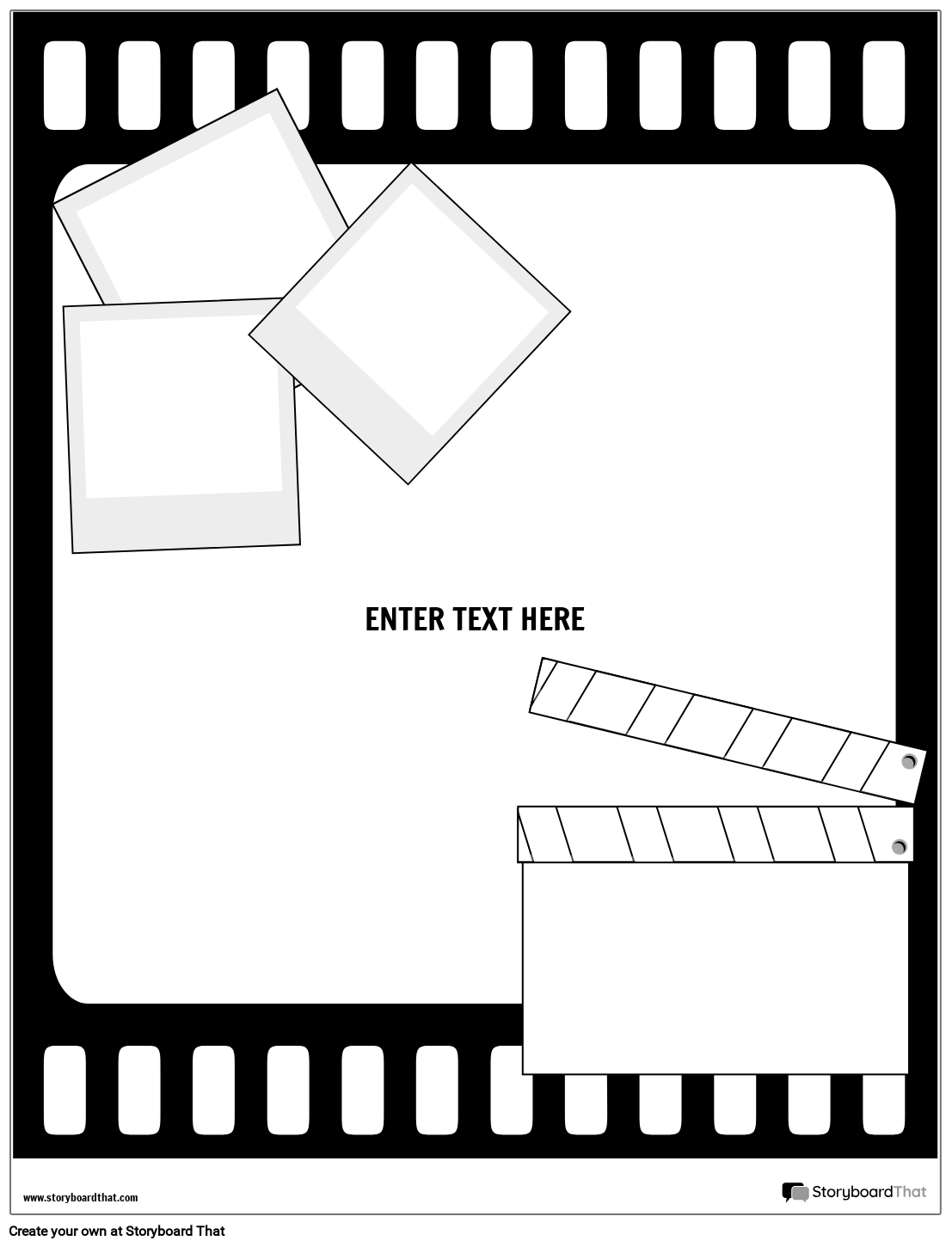 Journal Cover Template with a Film Theme Storyboard