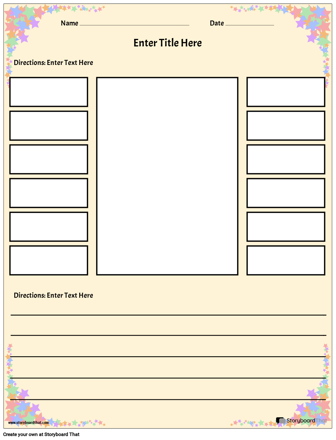 Free Star-Themed Labeling Template for Students