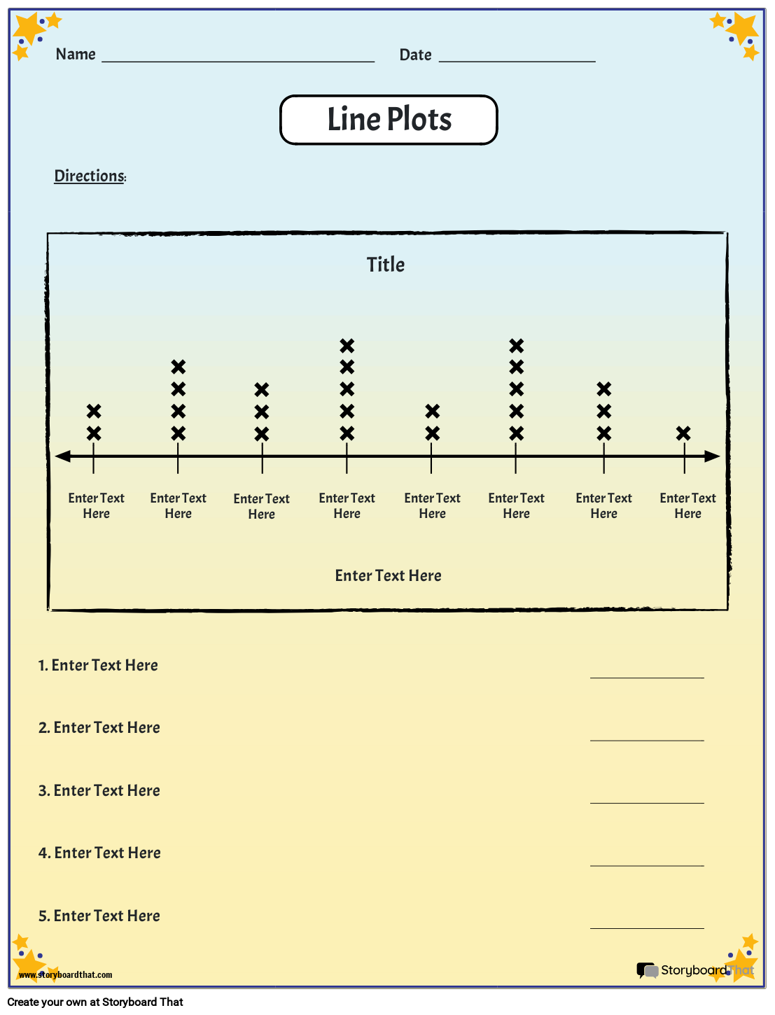 Line Plot Portrait Color 1 Storyboard Por Worksheet templates