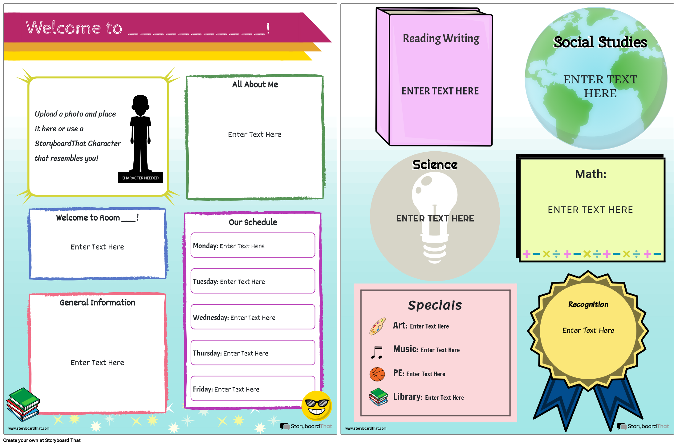 Colorful Newsletter Template with Different Subjects