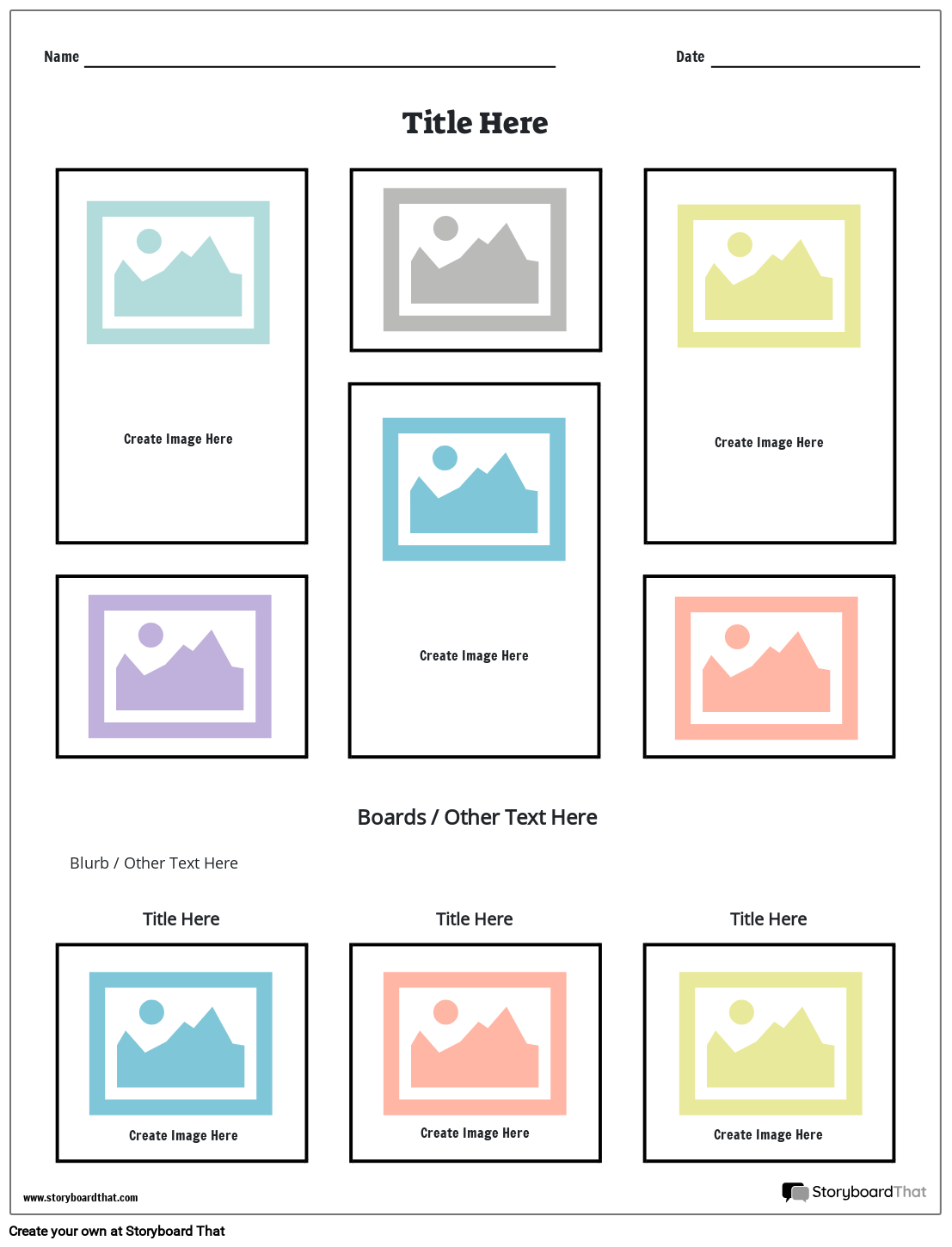 Pinterest Social Media Template Storyboard by worksheet-templates