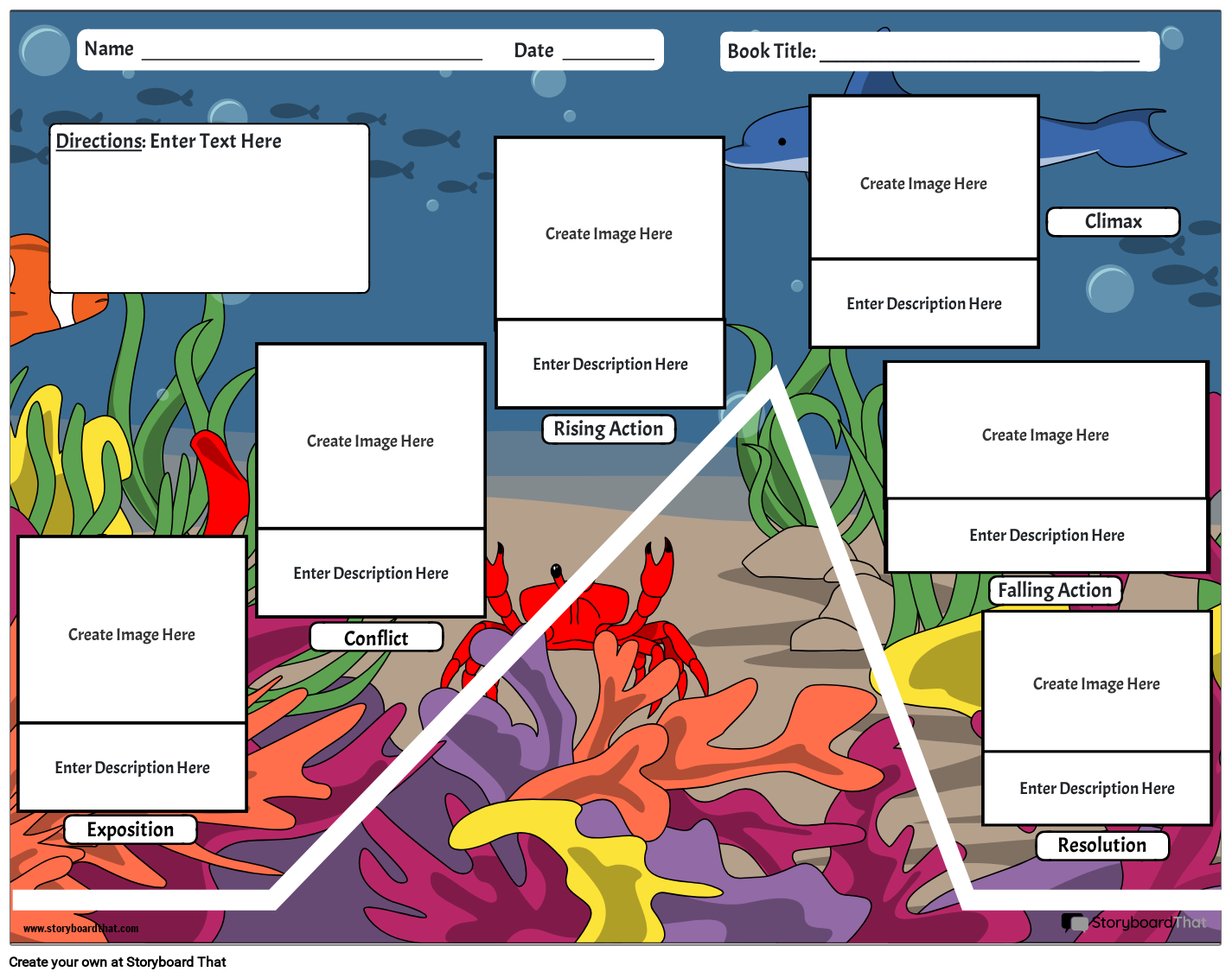 Under The Sea Plot Diagram Template Storyboard