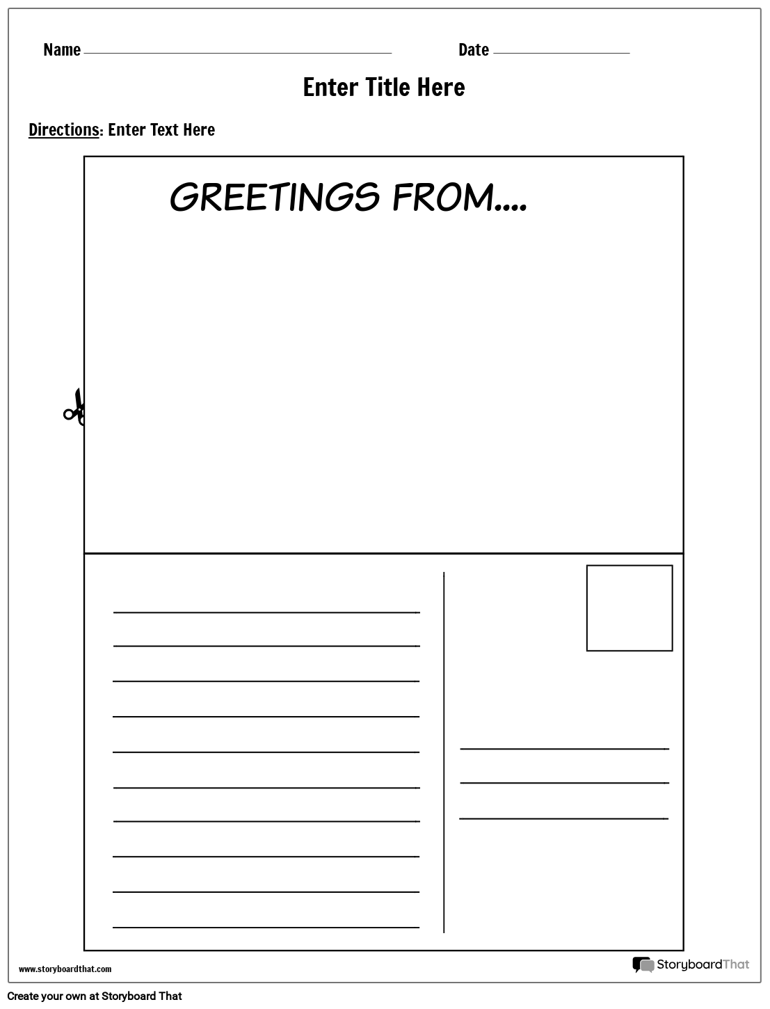 Create A Letter Or Postcard Project ELA Project Ideas