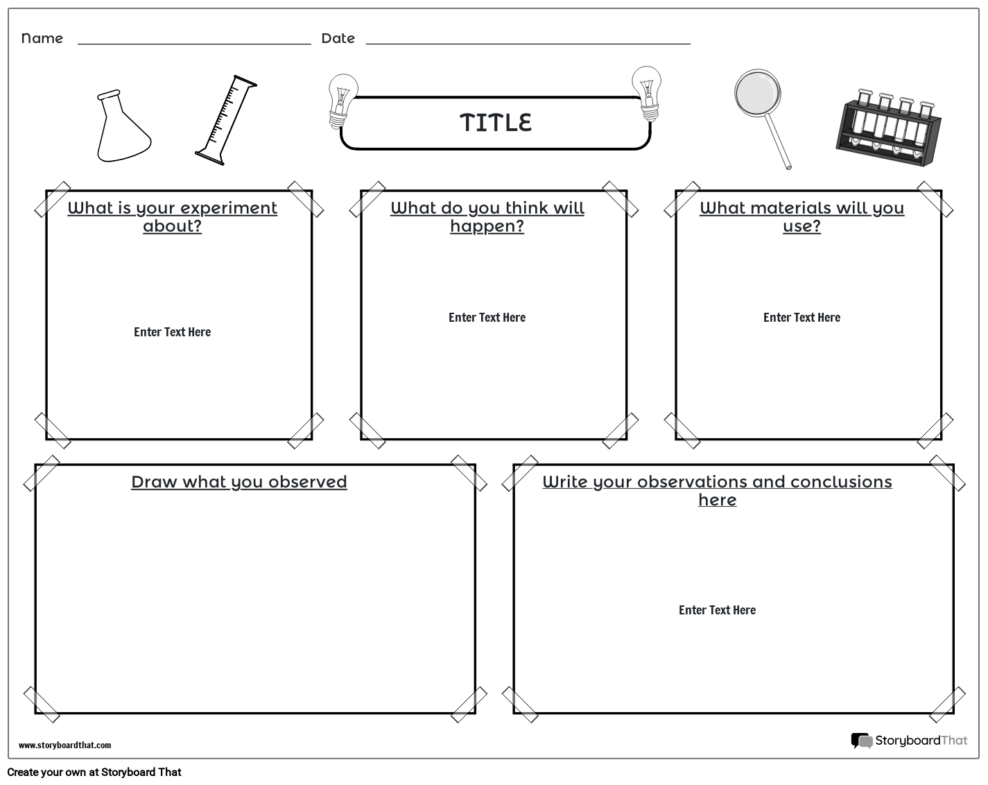 Simple Lab Instruments Based Scientific Observation Template