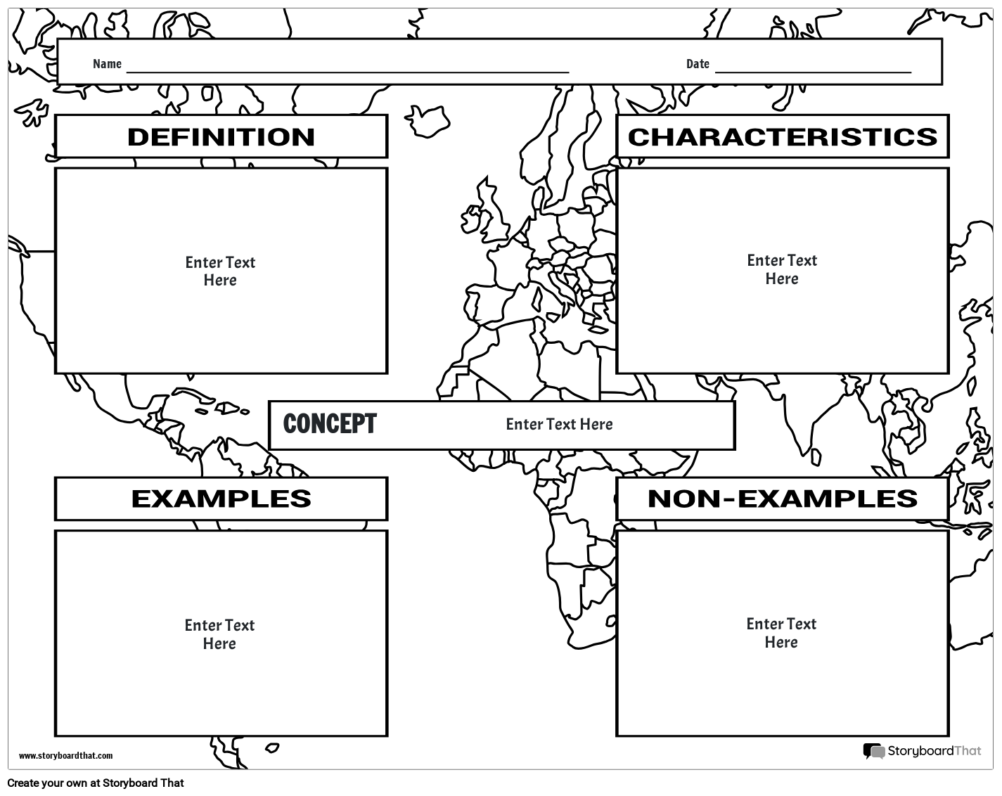 Social Studies Vocabulary Templates | Social Studies Worksheets