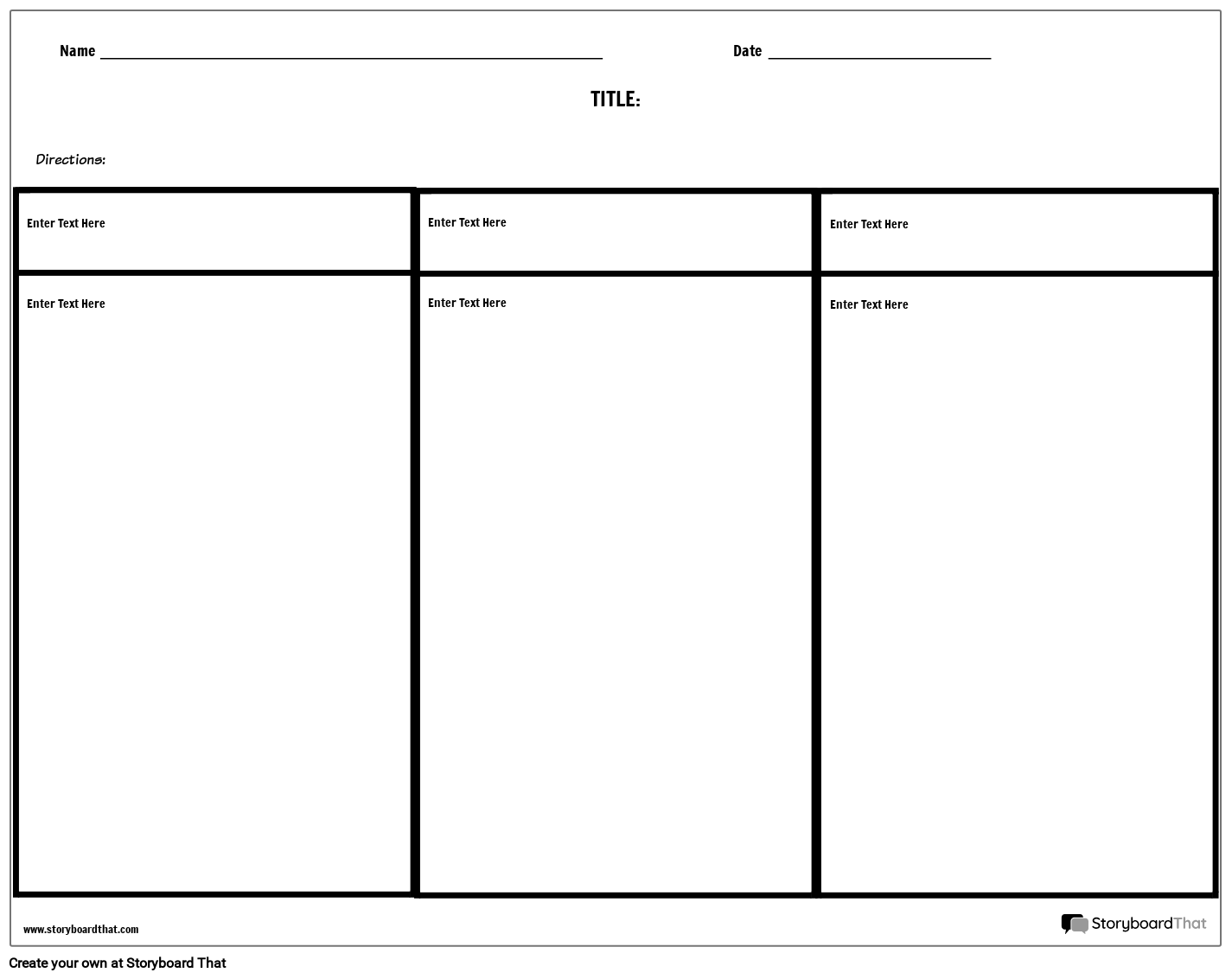 Three Column Notes No Lines Storyboard by worksheet-templates