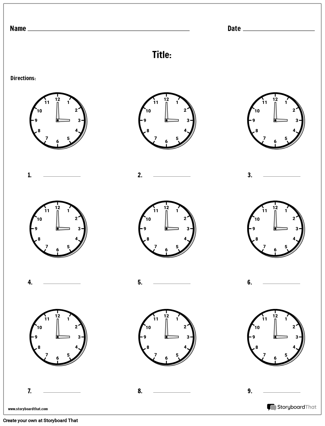 Write The Time Storyboard By Worksheet templates Write The Time Storyboard By Worksheet templates