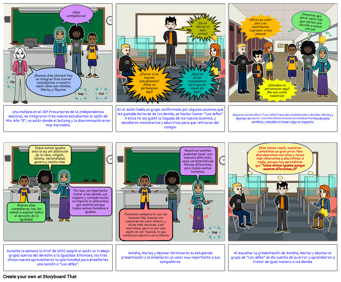 Todos Somos Iguales Y A La Vez Diferentes Storyboard