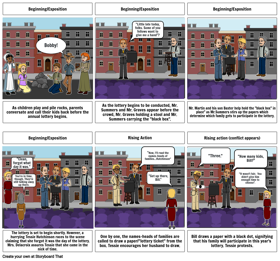 The Lottery Storyboard Storyboard By Ygonzalez45873 The Lottery Storyboard Storyboard By Ygonzalez45873