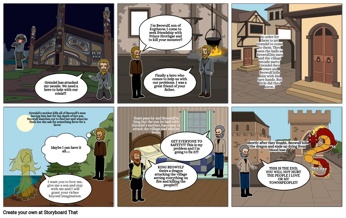 Beowulf Storyboard by yragland