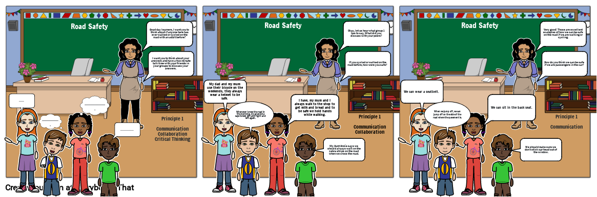 Storyboard Design Lesson Road Safety Storyboard