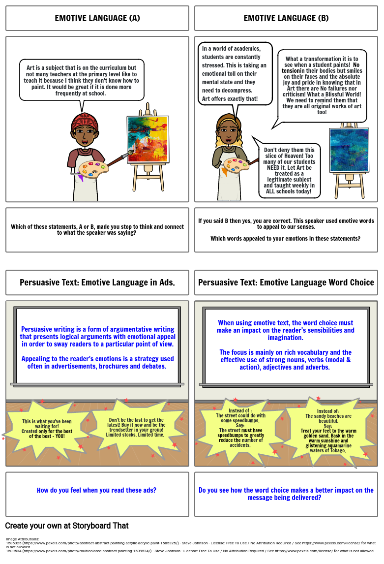 Emotive Language in Text Storyboard por zaidamohammed