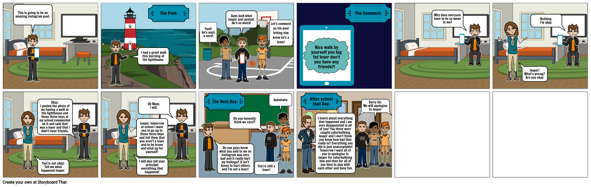 Harassment in Cyberbullying Storyboard par zanec