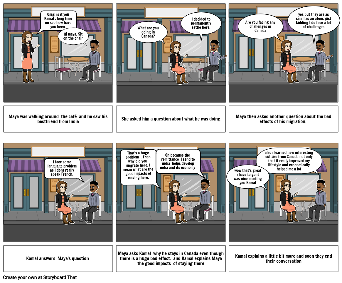 migration effect and impact Storyboard par zariamusarrat
