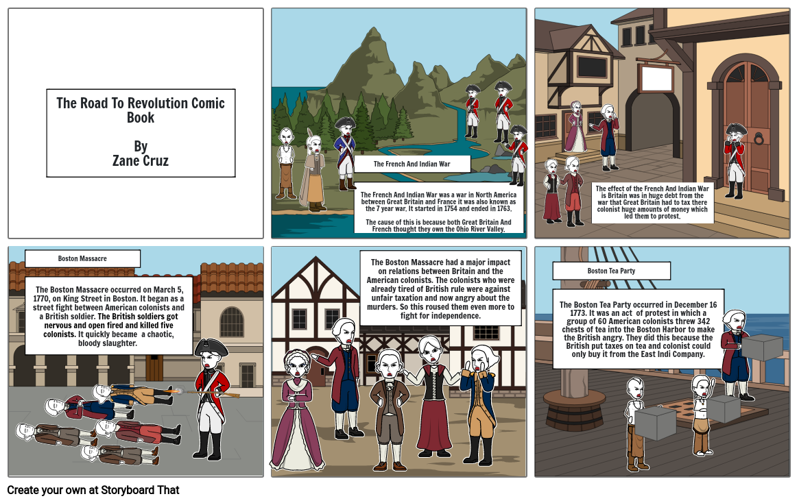 Road To Revolution Comic Book Storyboard por zc24828