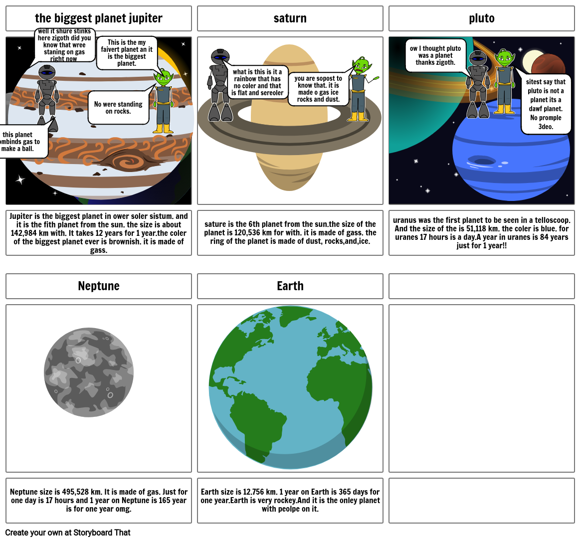 outer and iner planets Storyboard by zgrady