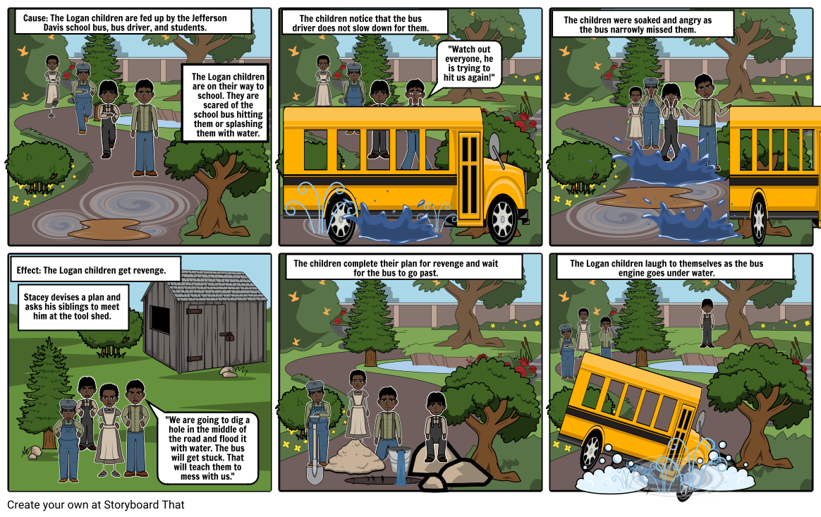 "Roll of Thunder" Bus Incident Cause and Effect Strip, Zachary Prothero, P5